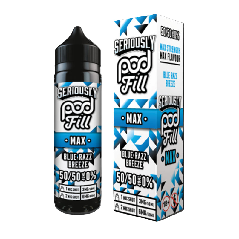Blue Razz Breeze By Seriously Podfill Max 40ml Shortfill - Evolution Vaping